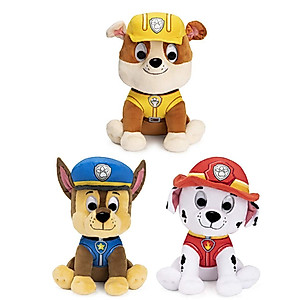 DHE Gund Paw Patrol Plush uffed Animal Bundle of 3 Characters, 9 h Chase, Rubble and Marshall, Multi-lored