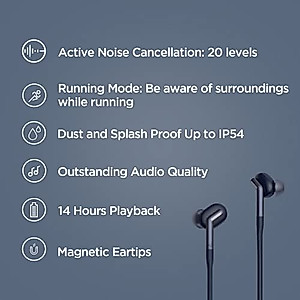 Libratone Track+ 2 (2nd Gen) Wireless Neckband, Sport Headphones with Active Noise Cancelling, Running Mode, Magnetic, Bluetooth 5.2, IP54 Sweat Resistant, Up to 14 Hours Playback for Workout Sports