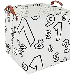 ASKETAM Square Canvas Collapsible Fabric Baby Toy Box Storage Bin Bedroom Decor Closet Kids Laundry Baskets Toy Organizer,Shelf Basket Nursery Storage,Gift Baskets(Number)