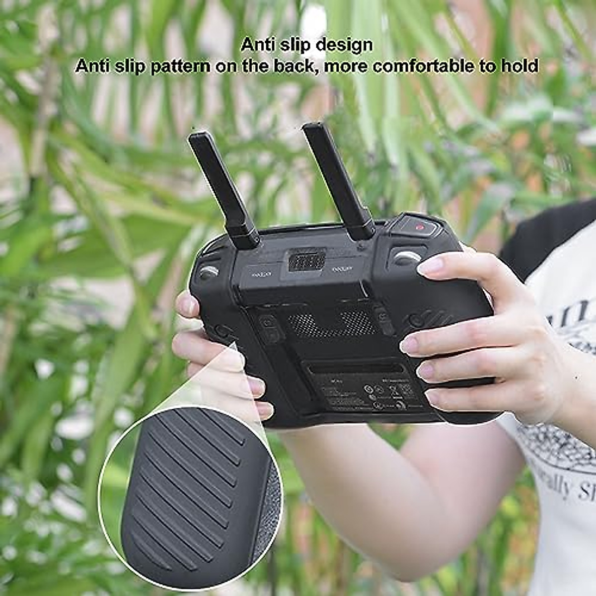 Airshi Drone Controller Protector, Silicone Perfectly Fit Drone Controller Accessories Easy to Install Easy to Clean for Mavic 3 RC PRO (Black)