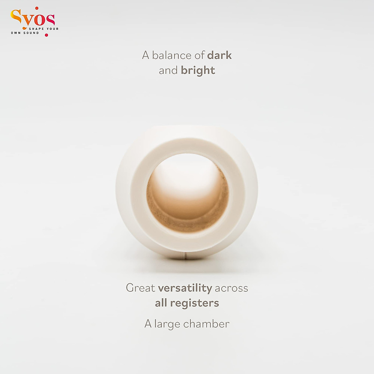 Syos Tenor Saxophone Mouthpiece, Steady Model, 7 Tip Opening, Arctic White, Improve the Sound of your Sax with this Easy-To-Play, Flexible and Homogeneous Tenor Sax Mouthpiece