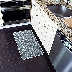 SUSSEXHOME Non-Skid Ultra-Thin Area Rugs for Laundry Room, Entryway, Bathroom and Kitchen - Washable Multipurpose 20 x 31 Inches Floor Mat