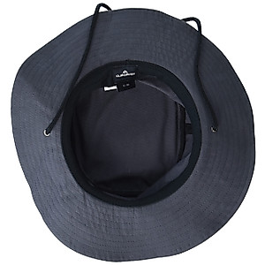 Quiksilver mens Bushmaster Protection Floppy Visor Bucket Sun Hat, Tarmac, Small-Medium US