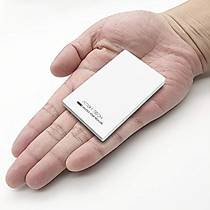 Attom Tech USB Output Super Slim Power Bank Ultra Thin 3000mAh Portable Charger, Micro USB and USB-C Dual Input Ports Mini External Phone Battery Pack Small Emergency Phone Power Backup (White)