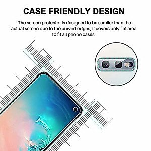 MP-MALL [2+2 Pack] 2 Pack Tempered Glass Screen Protector + 2 Pack Camera Lens Protector Compatible for Samsung Galaxy S10e, Not Fit for Galaxy S10 or S10 Plus, Installation Frame 9H Hardness