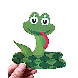 Gyzone Reptile Snake Garland Birthday Banner, Reptile Party Decorations Supplies