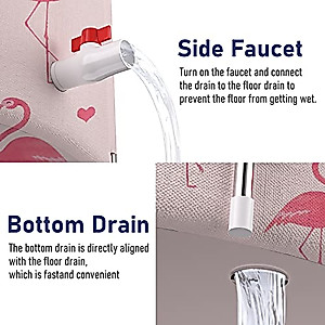 Essbhach Foldable Bathtub, Separate Family Bathroom SPA Tub, Soaking Standing Bath Tub for Shower Stall, Efficient maintenance of temperature, Ideal for Hot bath ice bath