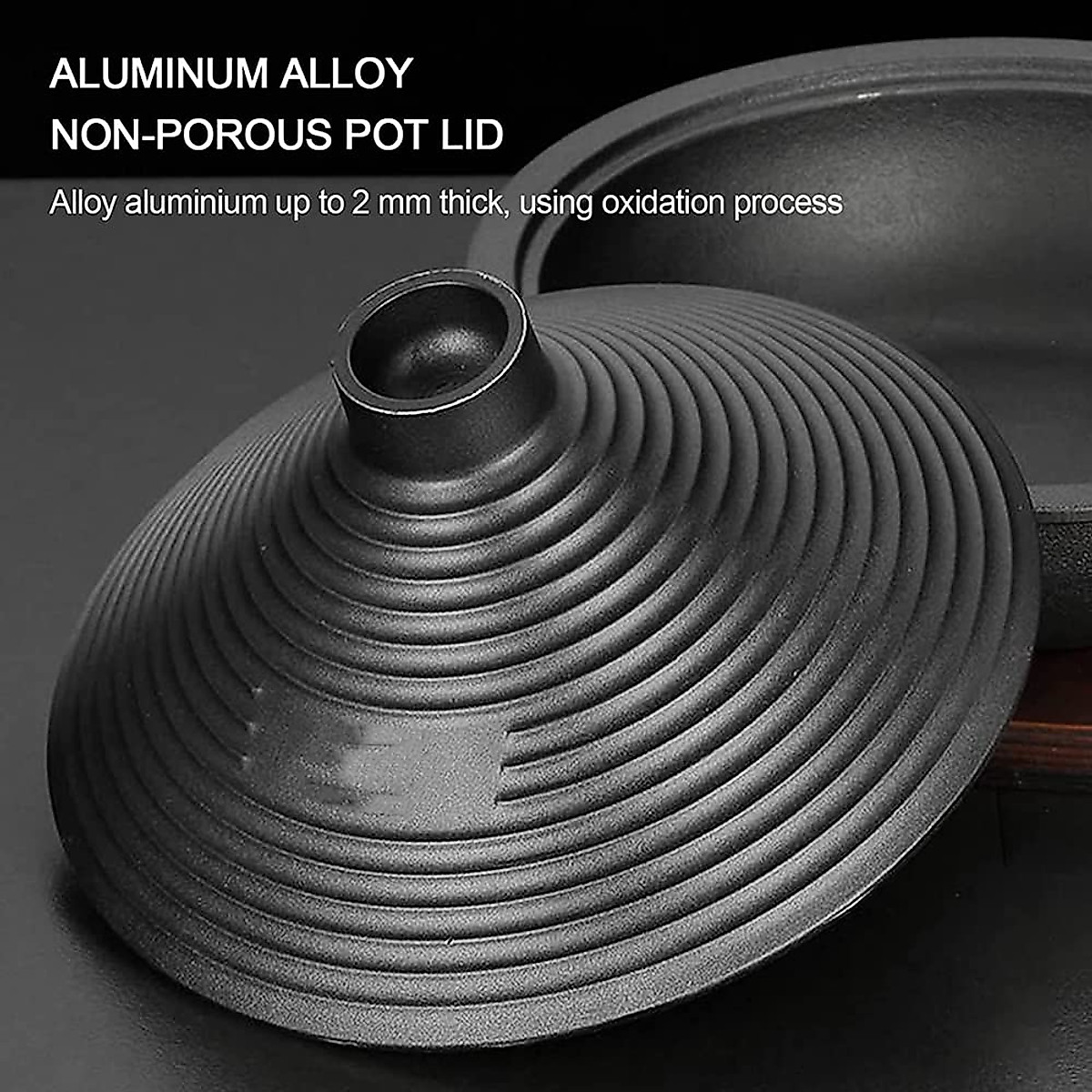 Hand Made Tagine Pot, Moroccan Tajine Ceramic Pots Cookware with Cone-Shaped Closed Lid and Wooden Board for Cooking and Stew Casserole Slow Cooker(28cm)