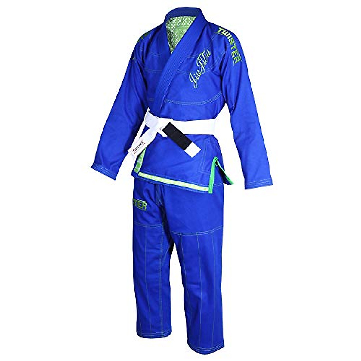 Twister Women Brazilian Jiu Jitsu Gi Preshrunk Premium Quality Fabric Comes with White Belts & Gi Bag… (W1, Blue)