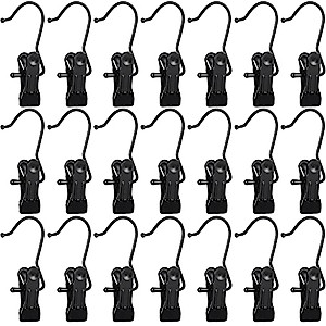 Boot Hanger for Closet, Laundry Hooks with Clips, Boot Holder, Hanging Clips, Portable Multifunctional Hangers Single Clip Space Saving for Jeans, Hats, Tall Boots, Towels (Black, 48 Pieces)