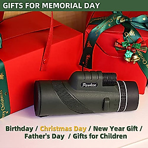 JLHT 40X60 Monocular Telescope High Power Monocular for Adults with Phone Adapter& Tripod& Hand Strap Low Night Vision Monocular Equipped with BAK4 Prism for Bird Watching Hunting Traveling Concert