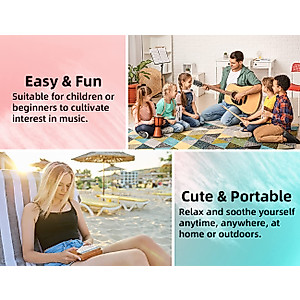 HONHAND Kalimba 17 Keys Thumb Piano, Easy to Learn Portable Musical Instrument Gifts for Kids Adult Beginners with Tuning Hammer and Study Instruction. Known as Mbira, Wood Finger Piano