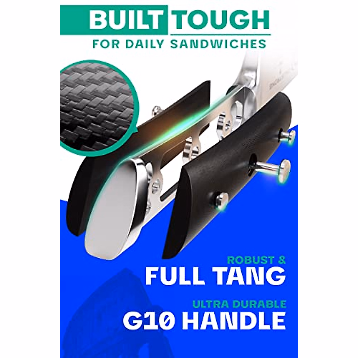 Dalstrong Ultimate Utility & Sandwich Knife - 6" - Gladiator Series Elite - Spreader - Forged German High-Carbon Steel - Sheath Included - NSF Certified