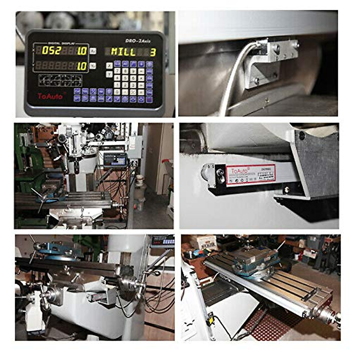 2 Axis Digital Readout 16" 20" DRO Display with 5µm Precision Linear Scale 400mm+500mm for Milling Lathe Drill EDM Machine,DHL Ship, 4-7 Business Days