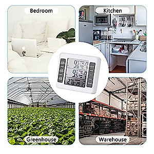 Locisne Freezer Alarm with Audible Alarm and 2 Wireless Sensors, Indoor Outdoor Refrigerator Thermometer for Home Kitchen