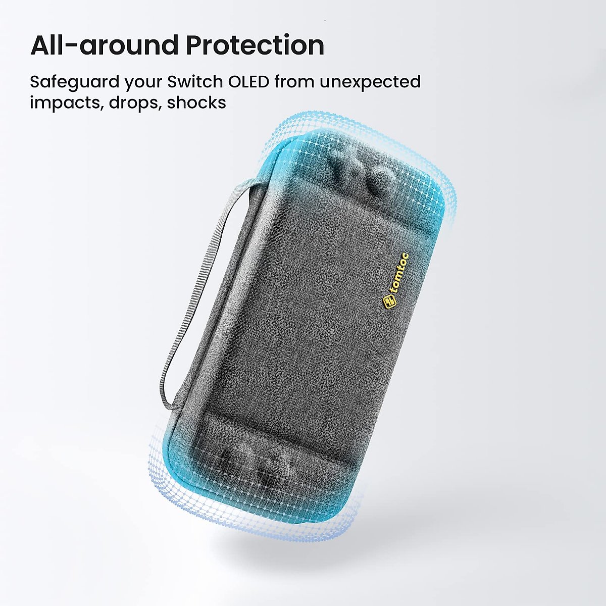 tomtoc Carrying Case for Nintendo Switch/OLED Model, Large Travel Switch Case with Pocket for Pro Controller, Joy con Grip or AC Adapter, Protective Portable Carry Case with 24 Game Cartridges