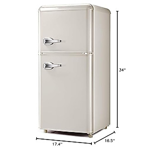 Tymyp FLS-80G-cream-ZQL01 Compact Refrigerator, Cream
