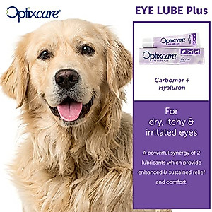 OptixCare Pet Eye Lube Plus + Hyaluron 20g for Dog Cat Horses