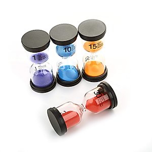 Set of 4 Sand Timer for Kitchen, Hourglass Classroom Timer Clock for Kids by C Crystal Lemon