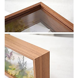 Cumuiu Shadow Box Frame Display Dried Flowers Frame Double Sided Plant Specimen Frame for Pressed Flowers Dried Leaf (6" x 8")