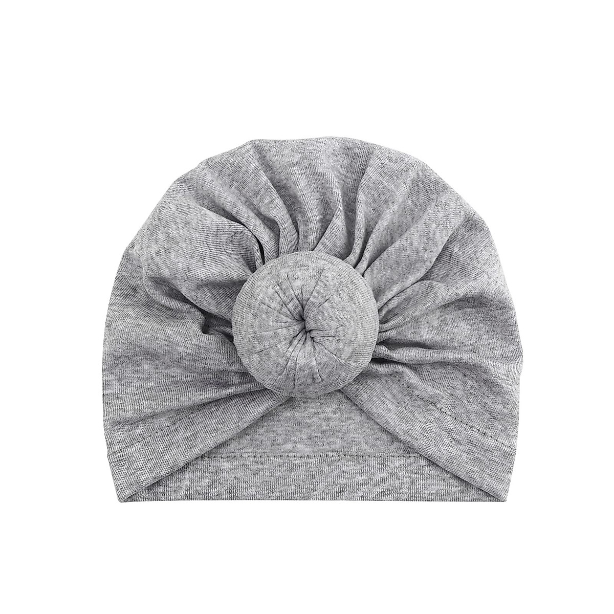 DRESHOW BQUBO 5 Pieces Baby Turban Hats Turban Bun Knot Baby Infant Beanie Baby Girl Soft Cute Toddler Cap