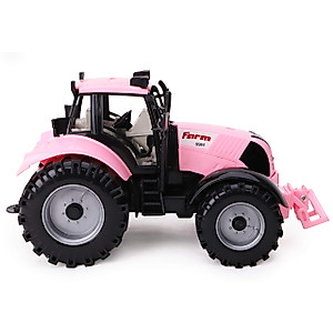Toyland® Friction Powered Farm Tractor with Opening Bonnet (Pink)