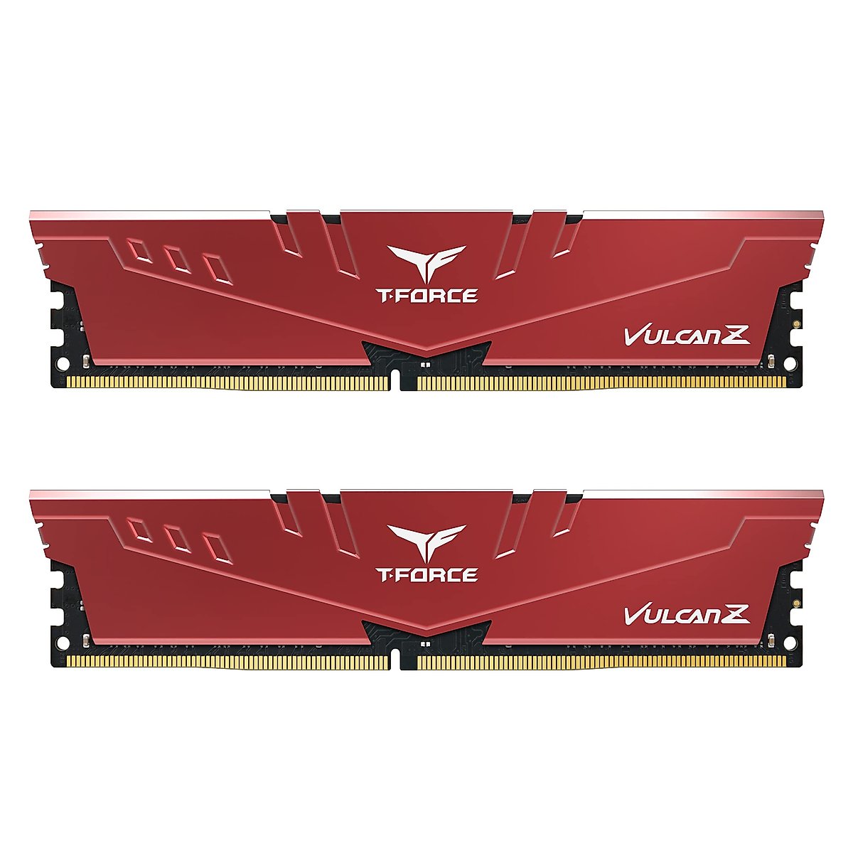 TEAMGROUP T-Force Vulcan Z DDR4 16GB Kit (2x8GB) 3200MHz (PC4-25600) CL16 Desktop Memory Module Ram Red TLZRD416G3200HC16FDC01