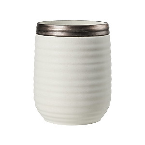 QL DESIGN Modern Style Hight Quality Polyresin Wastebasket, Garbage Receptacle Bin for Bathrooms, Powder Rooms, Kitchens, Home Offices