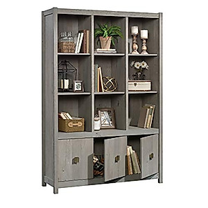 Sauder Cannery Bridge Storage Wall, L: 48.35" x W: 15.67" x H: 71.97", Mystic Oak