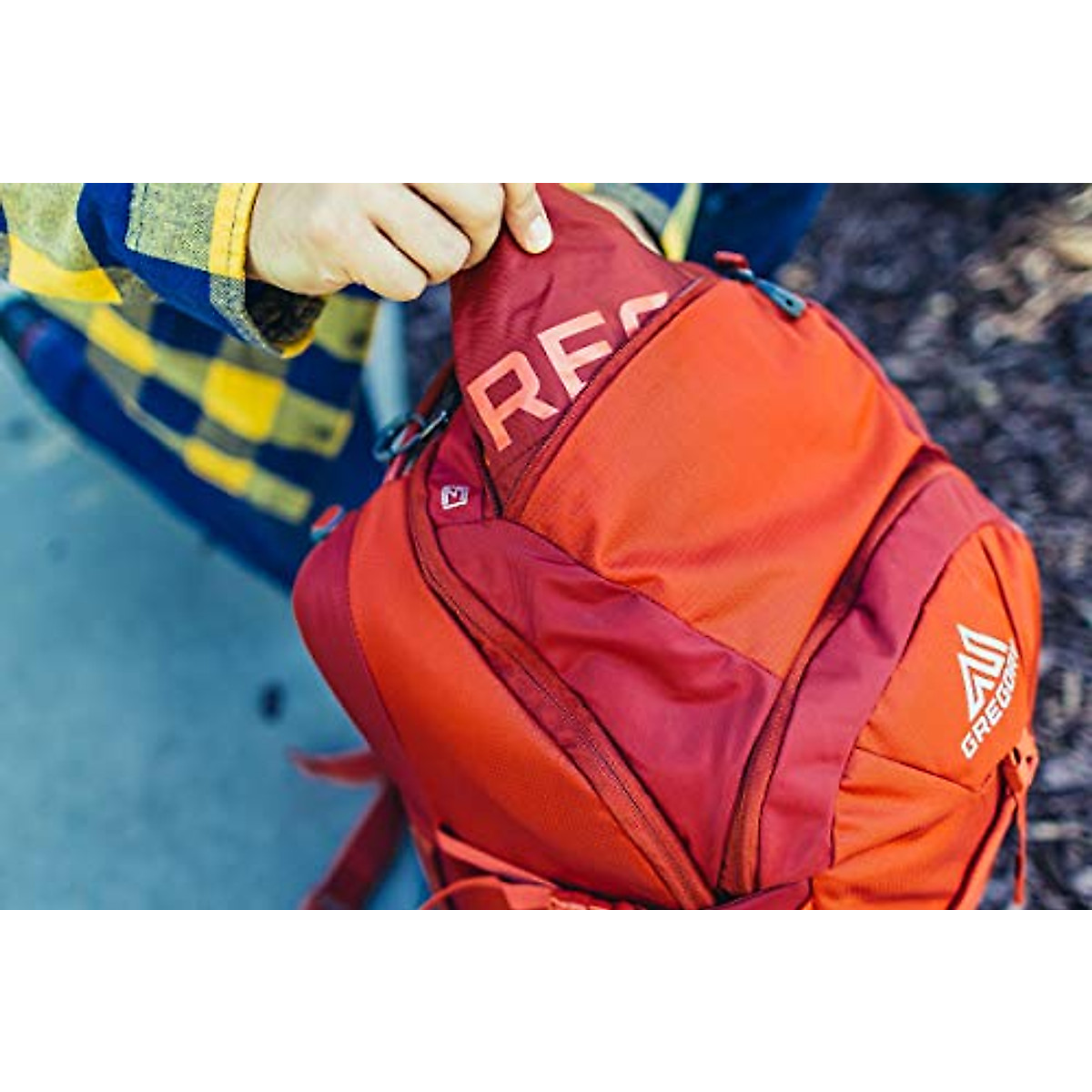 Gregory Men's Backpack, Orange (Ferrous Orange), One Size