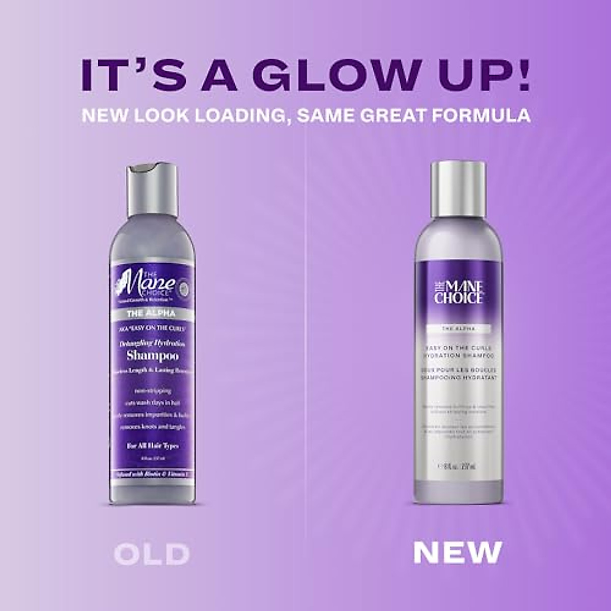 The Mane Choice The Alpha Easy On The Curls Detangling Hydration Shampoo, Gentle, Non-Stripping Clarifying Shampoo, Helps Remove Knots & Tangles, Supports Natural Hair Growth & Retention, 8 oz