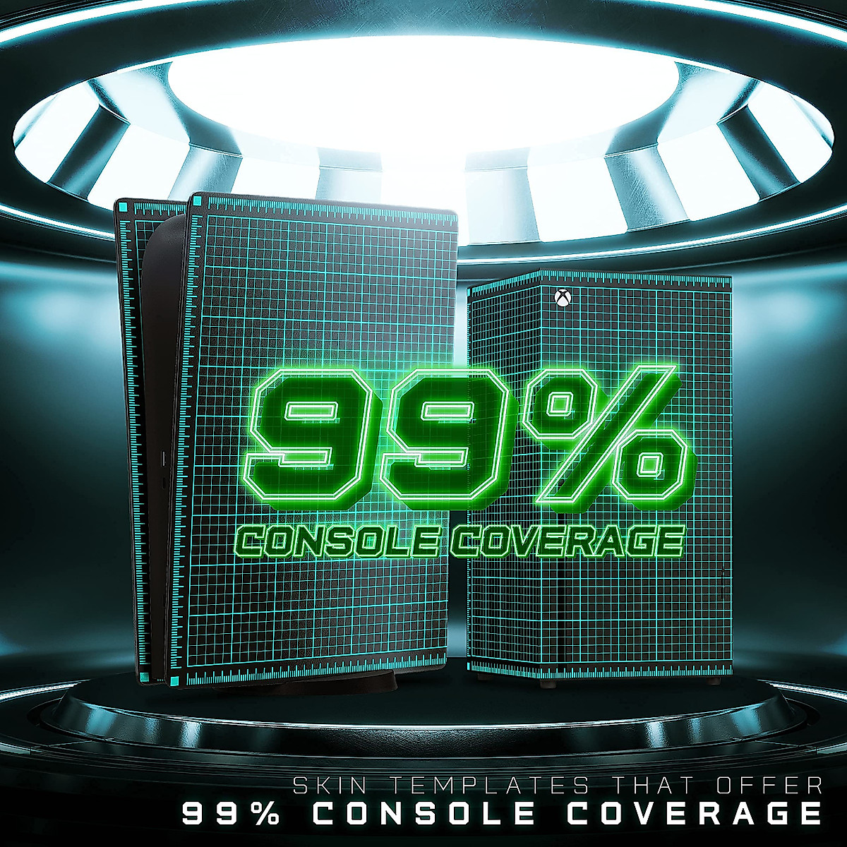 POPeART "Dark Justice" Console + 2 Controller 3M Vinyl Skins Bundle for PS5 Standard Disc Edition