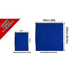 The House Of Emily Oversized Bath Sheet Towel 100% Turkish Cotton 72 x 80 Inch (White)