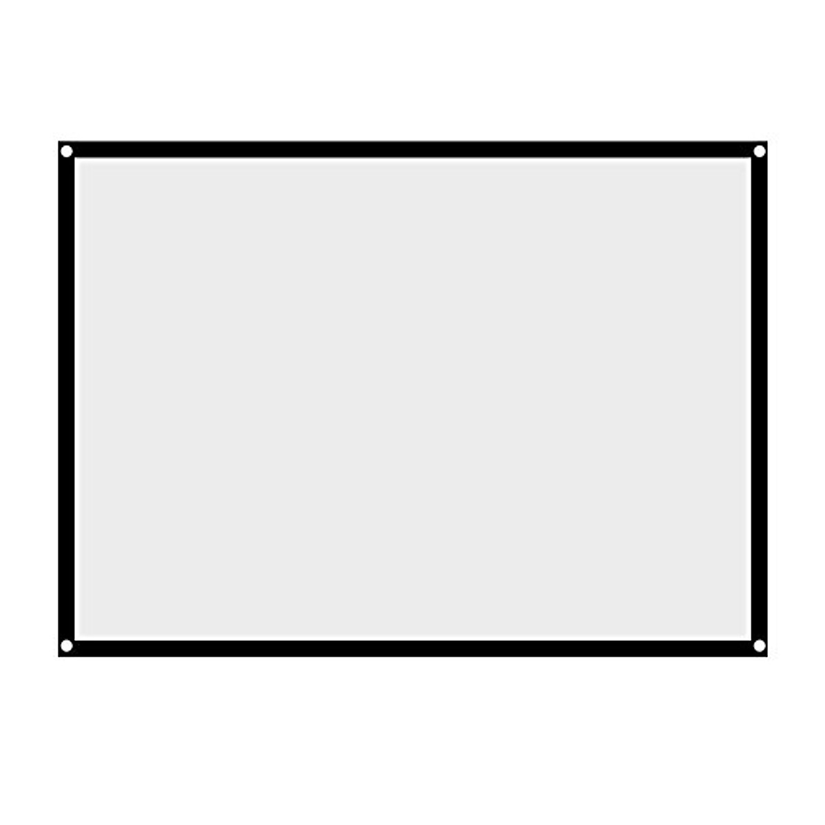 Projector Curtain, 60-100 Inch Portable Foldable Non-Crease White Projector Curtain Projection Screen 4:3 Video Projector Projector Curtain(84inch)