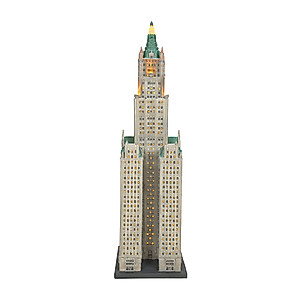 Department 56 Christmas in The City Village Art and Architecture Woolworth Lit Building, 19.33 Inch, Multicolor