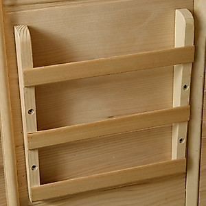 Blue Wave 3-Person Hemlock Corner Infrared Sauna w/ 7 Carbon Heaters,Brown