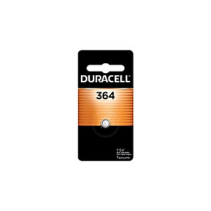 Duracell 364 Silver Oxide Button Battery, 1 Count Pack, 364 1.5 Volt Battery, Long-Lasting for Watches, Medical Devices, Calculators, and More