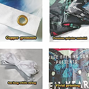 GOER 78 Inch New Year Banner for 2023 New Year Eve Party Decorations Photo Backdrop