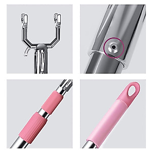 Support Bar with Closet Hook Pole,wardrobe Retractable Clothes Hanger Pole Hook,suitable for Wardrobe,hanger(maximum Length Can Only 78.7 Inches,don't Use to Outdoor Clothesline Pole,clothesline)