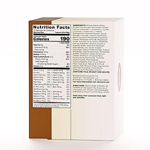 AdvoCare Meal Replacement Shake - Protein Shakes - Liquid Meal Supplement - Advocare Meal Replacement Shakes - Convenient Meal Drink - Chocolate Peanut Butter Flavor - 14 Pouches