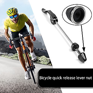 AYLIFU Bicycle Quick Remove nut M5 Antiskid Screw nut Bicycle Quick Release Lever Road Bicycle Modified Part Black (2pcs)