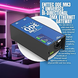 Enttec ODE Mk3 70407 POE 2 Universe Dual DMX / RDM Ethernet Converter Interface