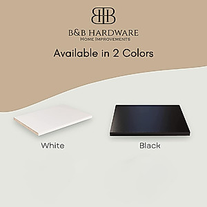 B&B HARDWARE Cabinet Shelves - Melamine 1/2'' Thick - Custom Organize Space with Stylish Cabinet Melamine Shelves - Perfect Solution for Home & Office - Cut to Size (12" Depth x 29 Inches Length)