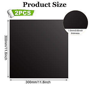 LOYORTY 2PCS 12 x 12 x 1/16(0.06") Inch Anodized Aluminum Sheet, 5052 Black Aluminum Engraving Blanks, 1.5MM Thin Metal Plates for Laser Engraving, Crafting, DIY, House Decoration