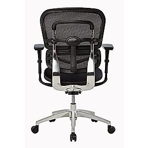 WorkPro® 12000 Series Ergonomic Mesh/Fabric Mid-Back Chair, Black/Black
