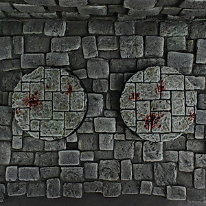 War World Gaming 40mm Round Dungeon one Resin Bases x5 for 20-28mm Scale Miniatures & Figures,5 x 40mm