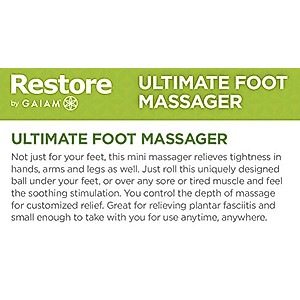 Gaiam Restore Ultimate Foot Massage Roller, Blue, Model:05-61356