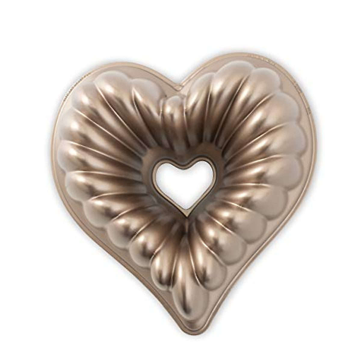 Nordic Ware Elegant Heart Bundt, 10 Cup, Toffee