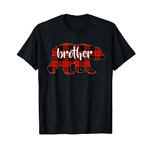 Red Plaid Brother Buffalo Matching Family Pajama Christmas T-Shirt