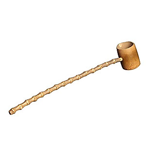 Backbayia 2 Pieces Japanese Bamboo Water Ladle Scoop for Tea Ceremony, Garden, Sauna